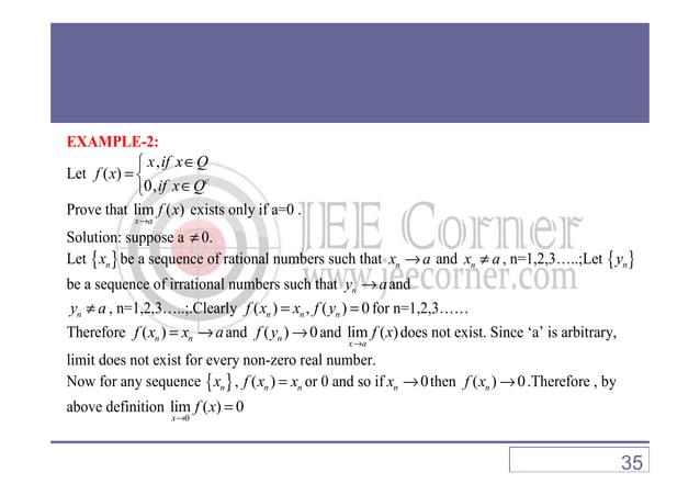 Limits, Continuity & Differentiation (Theory) | PDF