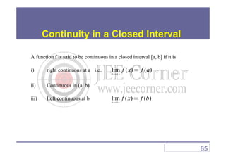 Limits, Continuity & Differentiation (Theory) | PDF