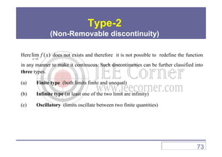 Limits, Continuity & Differentiation (Theory) | PDF