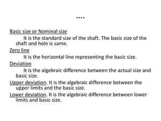 Limits,fits and tolerances | PPTX