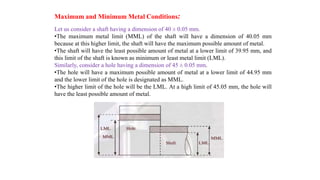 Limits, fits and tolerances | PPTX