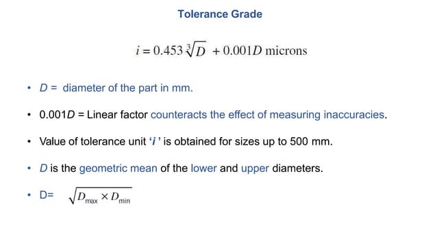chapter-5 Limits, classification Fits and Tolerances. | PPTX | Physics ...