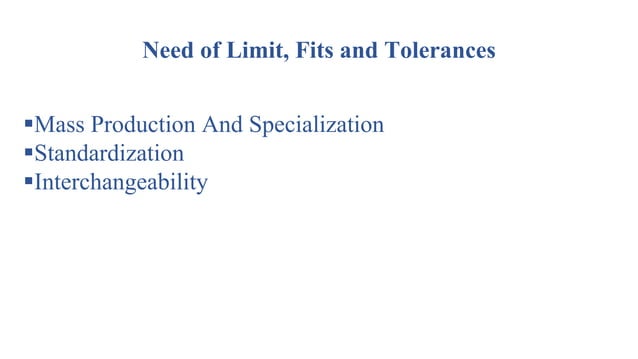 chapter-5 Limits, classification Fits and Tolerances. | PPTX | Physics ...