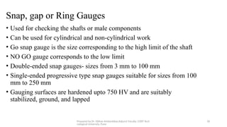 Limits Fits and Tolerances, Gauges and Gauges Design | PPTX