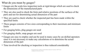 Limits Fits and Tolerances, Gauges and Gauges Design | PPTX