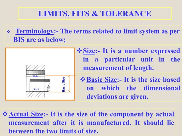 Limits, fits, tolerance | PPTX | Physics | Science