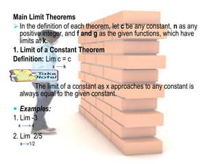 Limits of function | PPTX