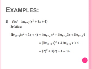 Limits of functions | PPTX
