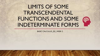 Limits of some transcendental functions | PDF