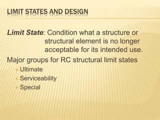 LIMIT STATE DESIGN OF RCC | PPTX