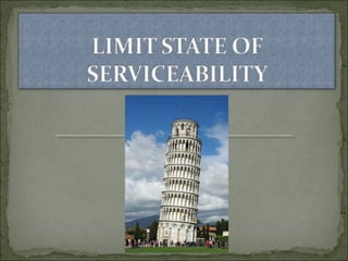 Limit state of serviceability | PPT