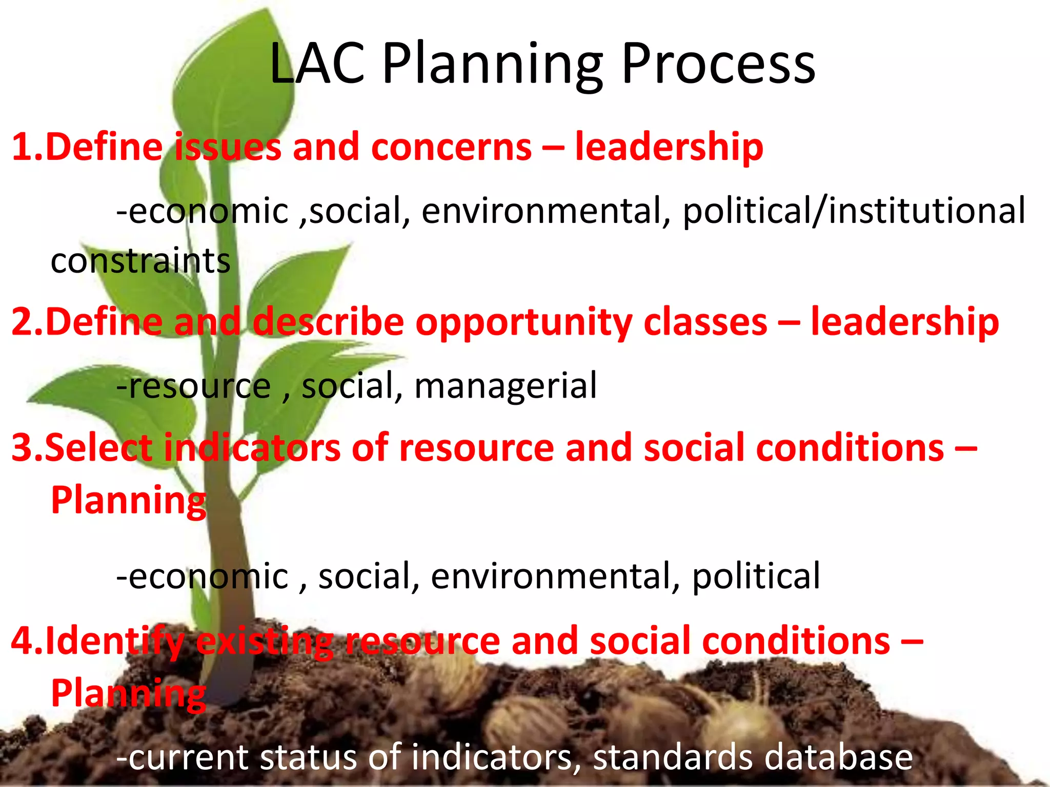 Limits to acceptable change and ecological footprint | PPTX