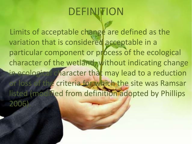 Limits to acceptable change and ecological footprint | PPTX