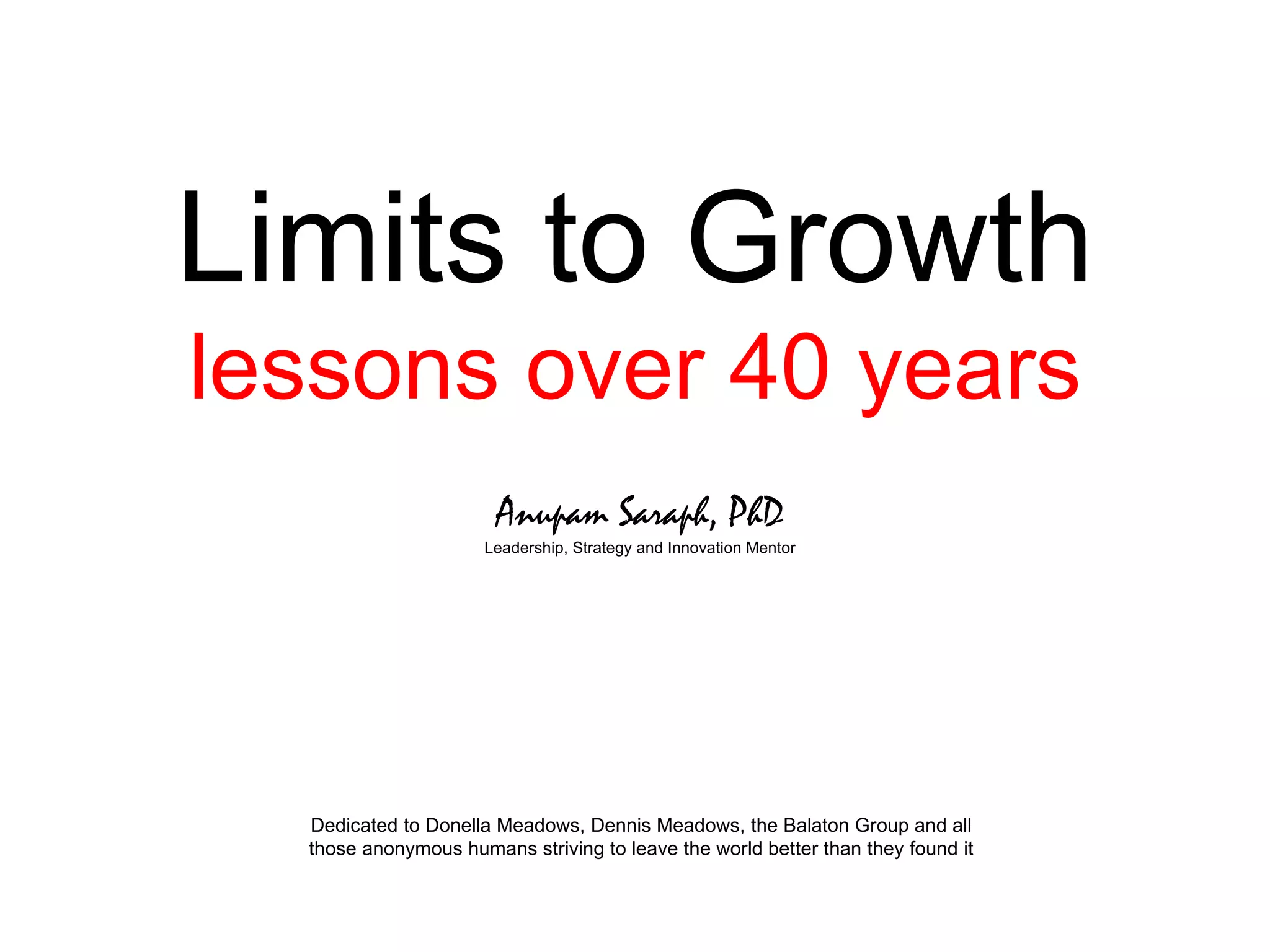 Limits to growth | PPT