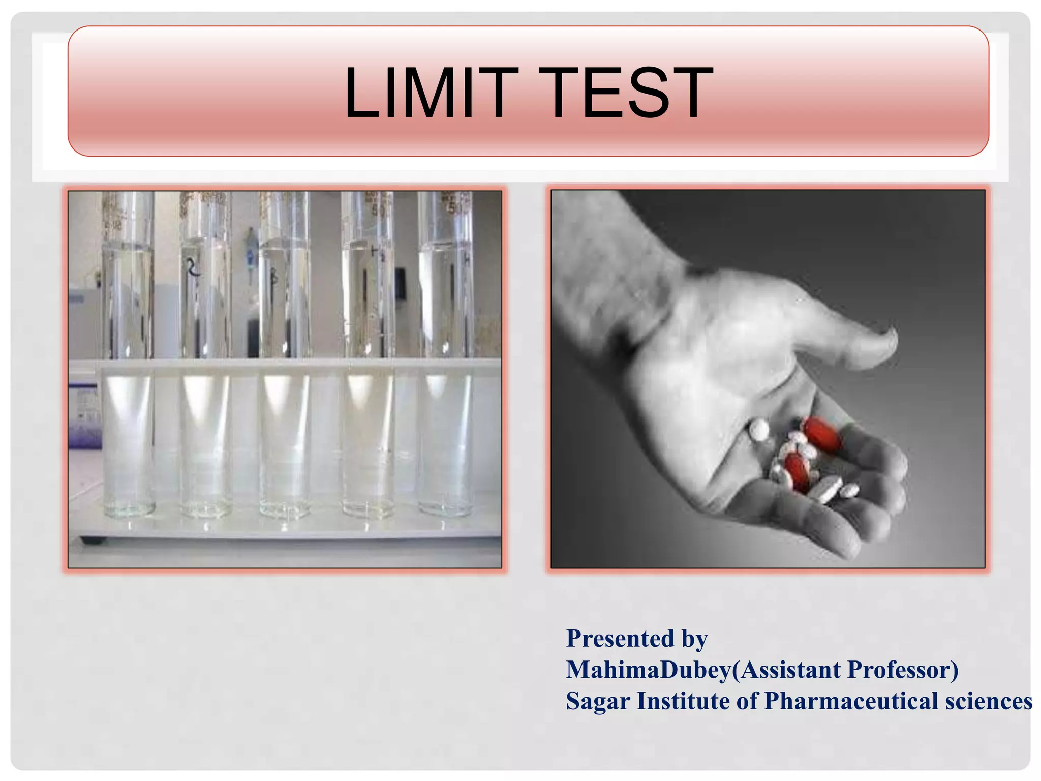 General introduction of limit test and limit test for chloride. | PPTX ...