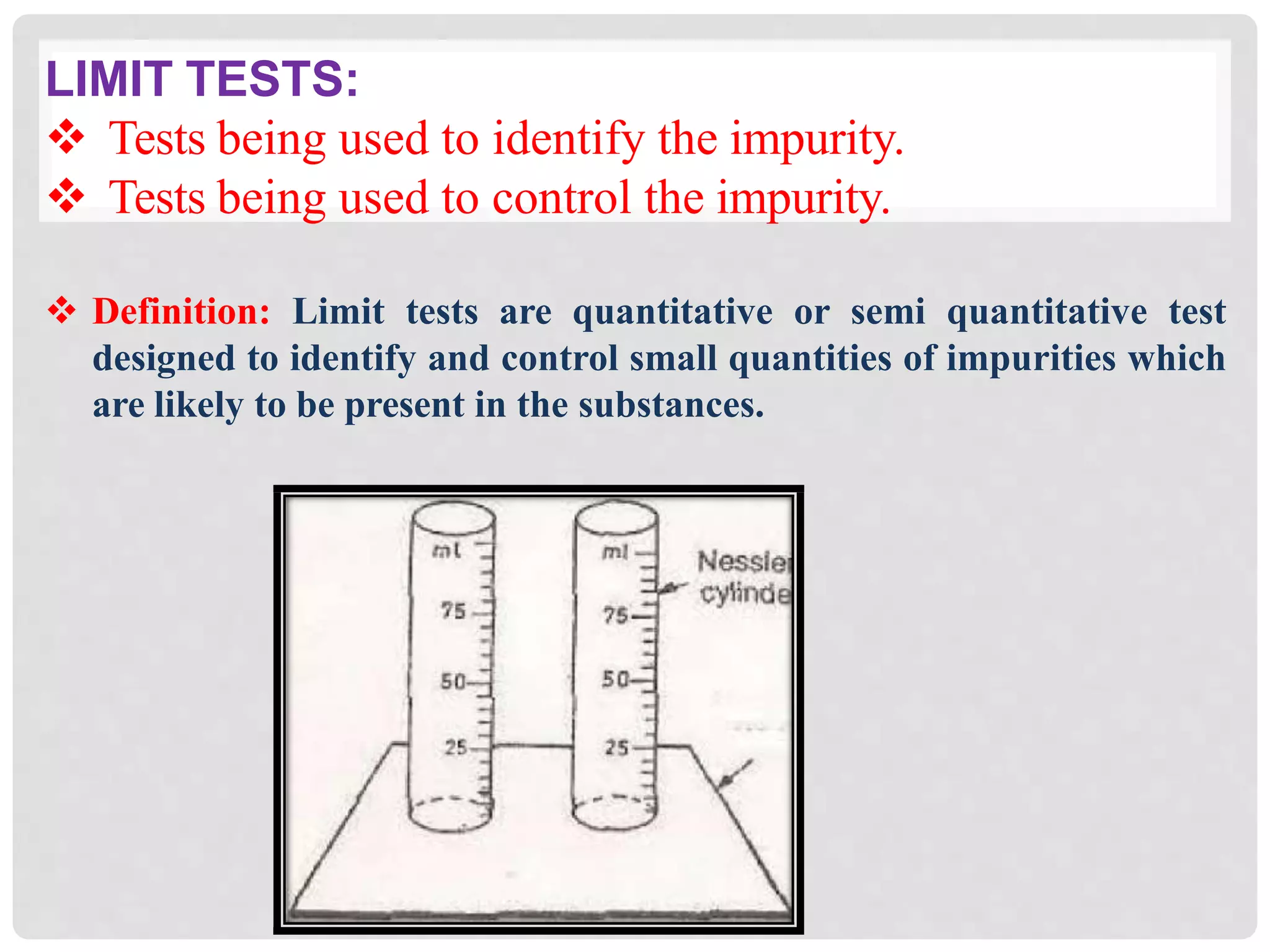 General introduction of limit test and limit test for chloride. | PPTX ...