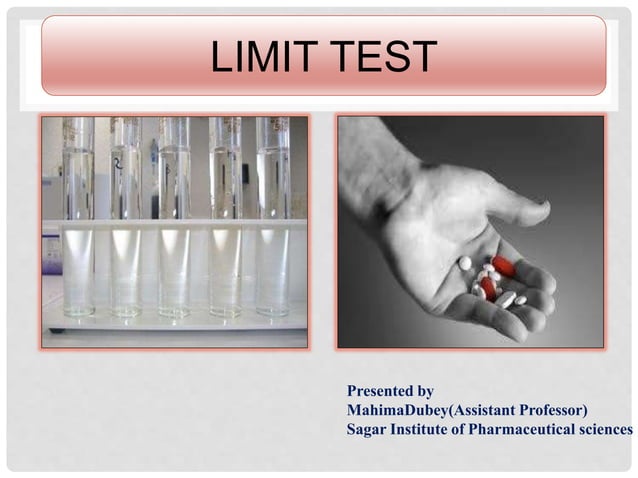 General introduction of limit test and limit test for chloride. | PPTX ...