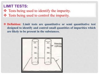 General introduction of limit test and limit test for chloride. | PPTX ...