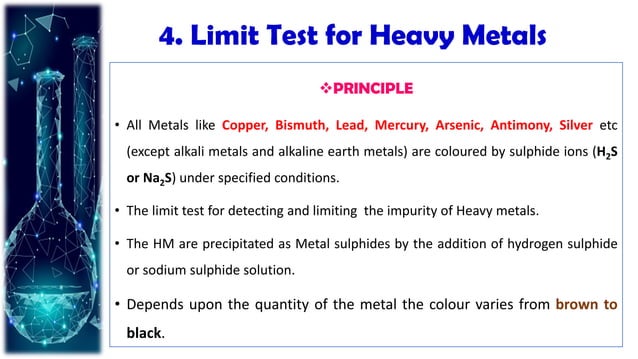 Limit test | PDF | Chemistry | Science