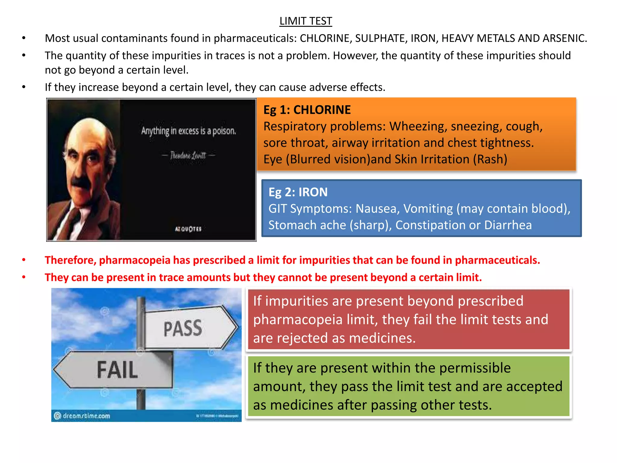Limit test (B.Pharm, PCI Syllabus) | PPTX
