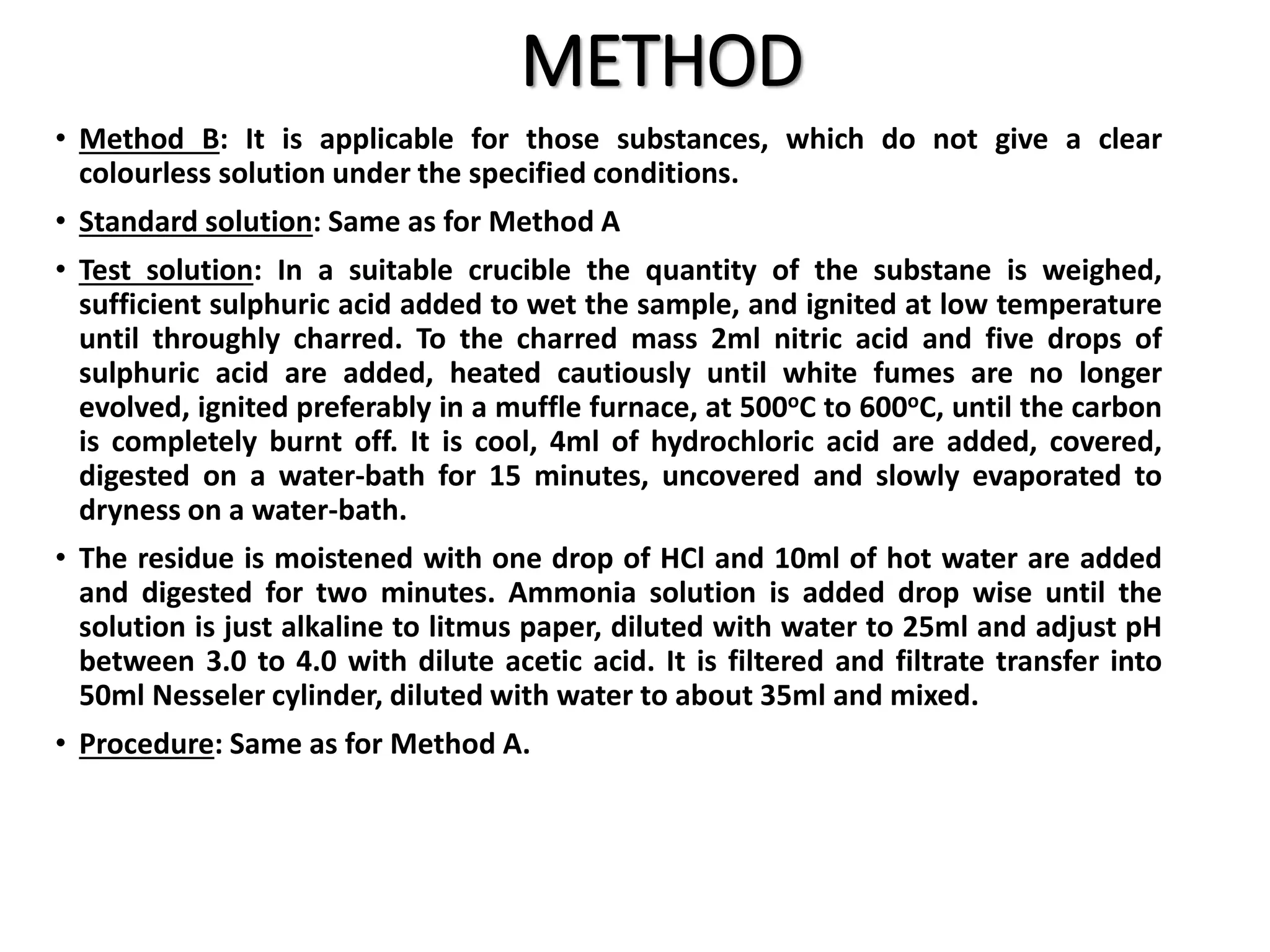 Limit test for heavy metals | PPTX