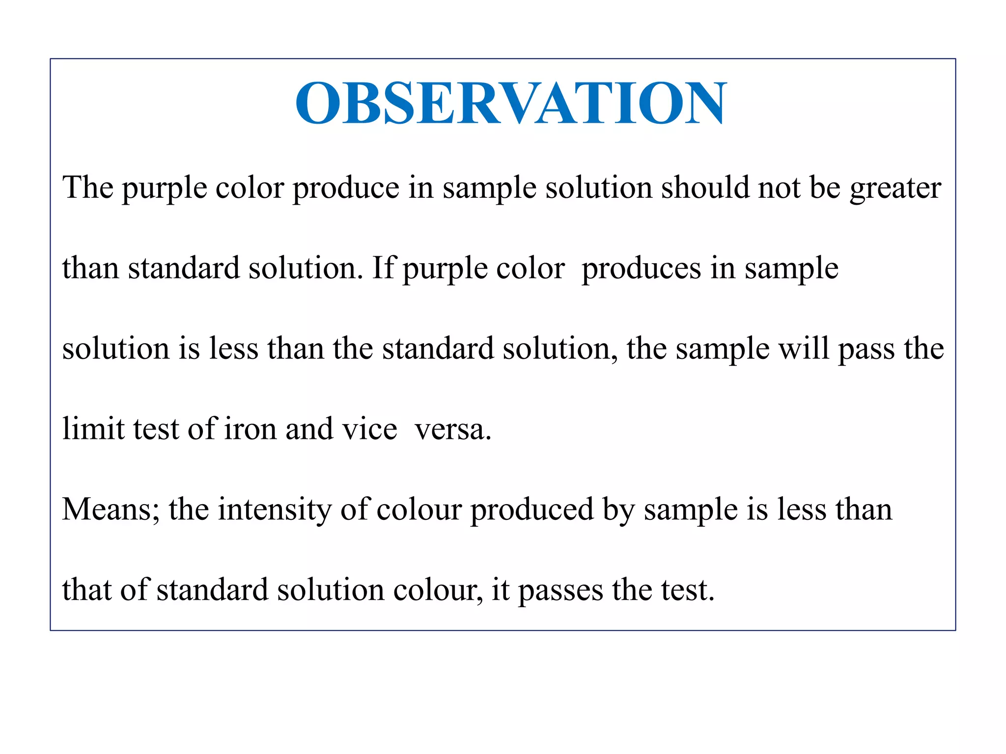 Limit test for iron | PPTX