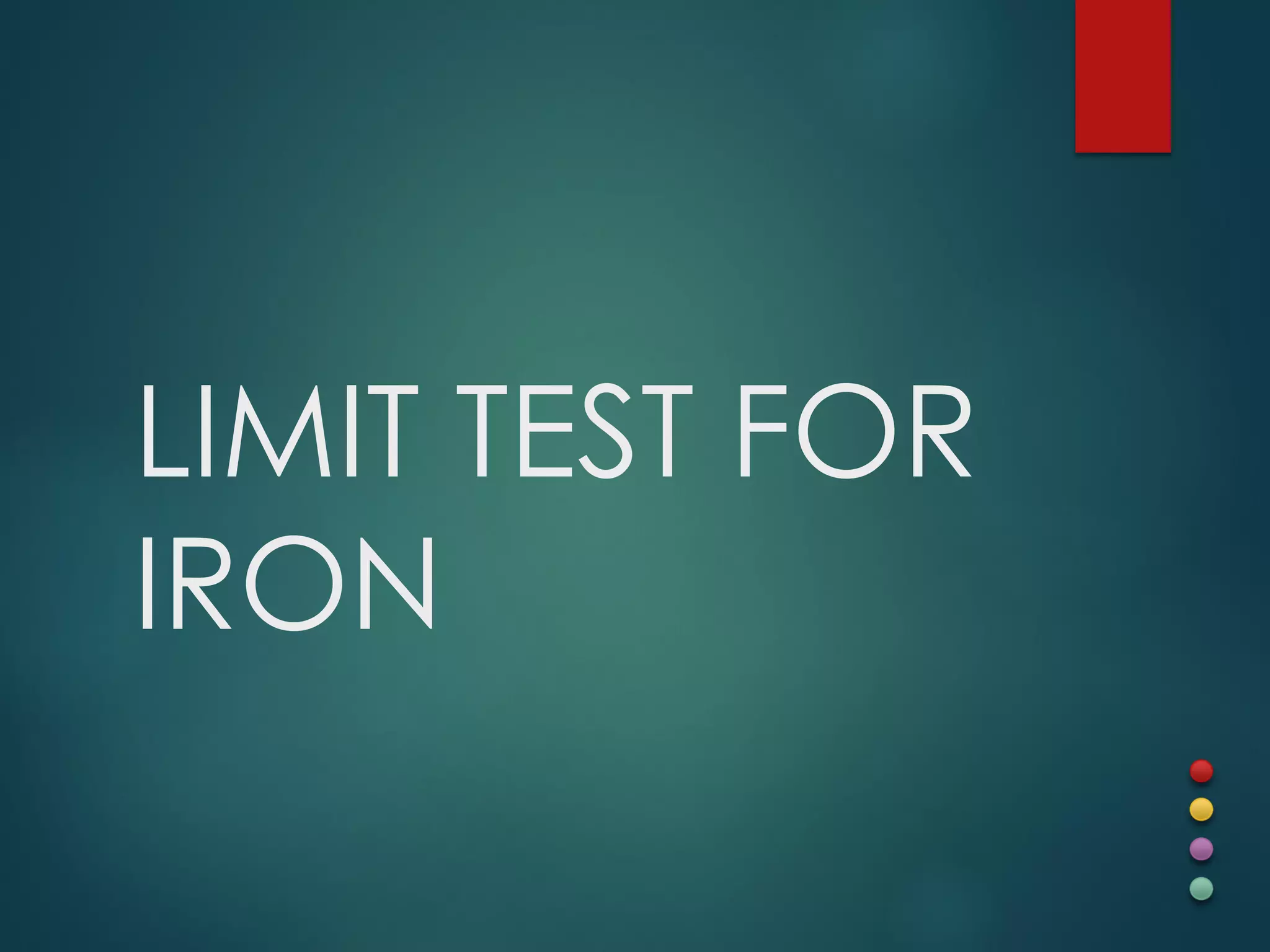 Limit test for iron | PDF