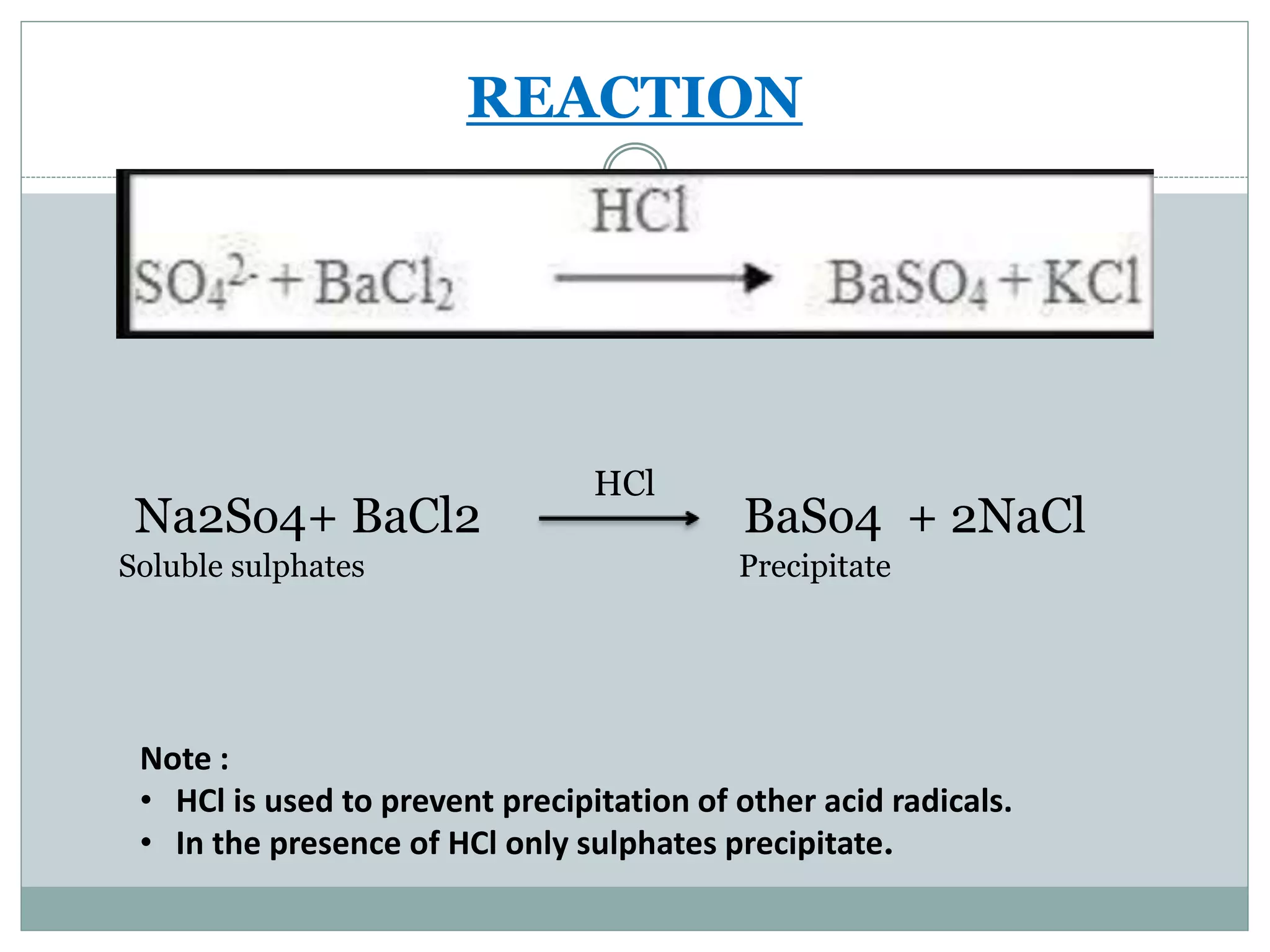 Limit test for sulphate | PPTX