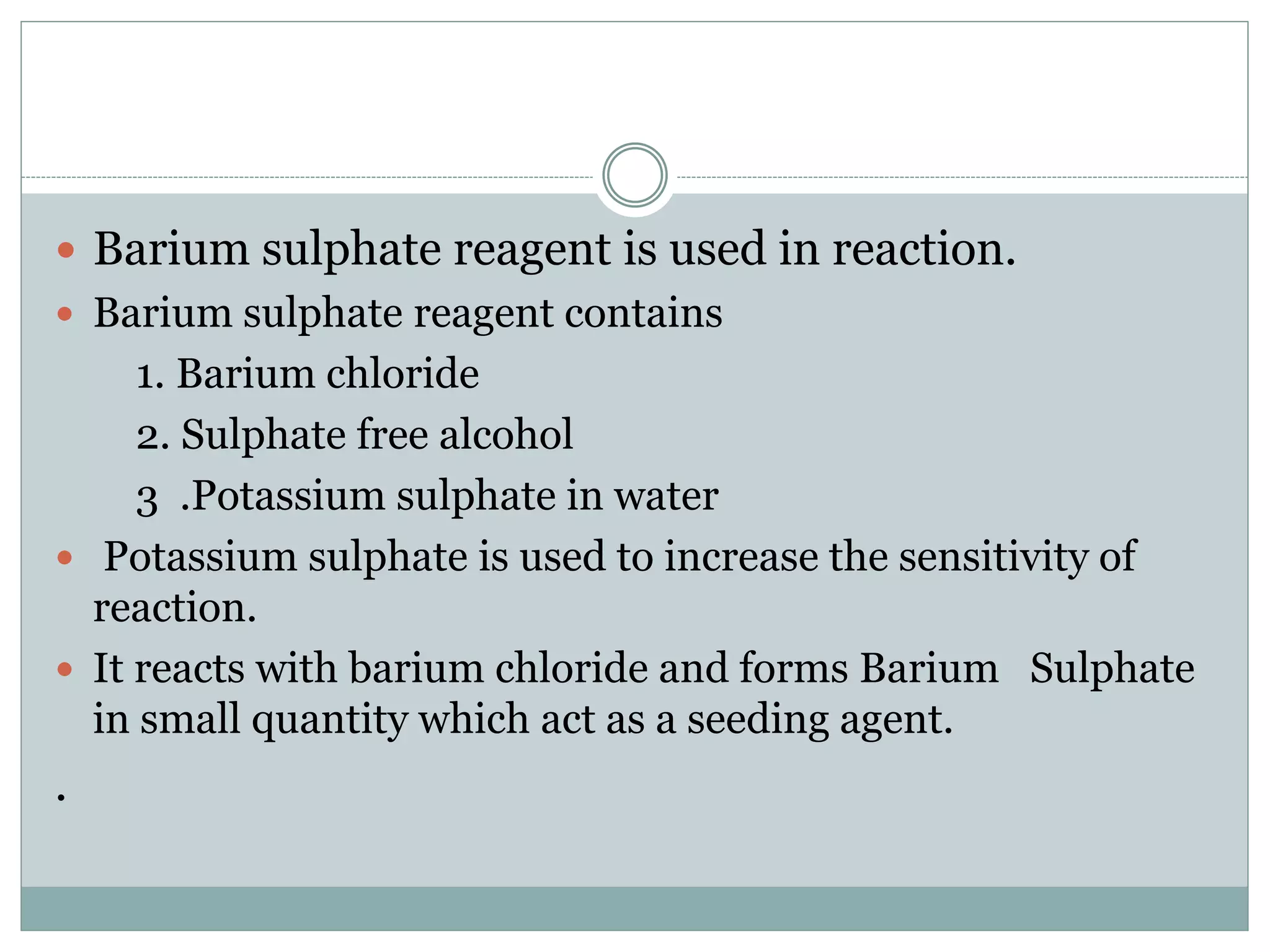 Limit test for sulphate | PPTX