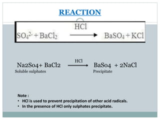 Limit test for sulphate | PPTX