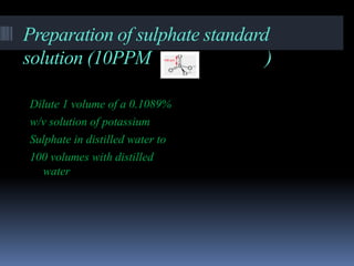Limit test on sulphate | PPTX
