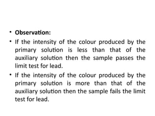 limit test definition and all limit tests | PPTX