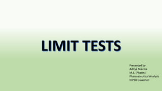 Limit Tests ppt | PPTX