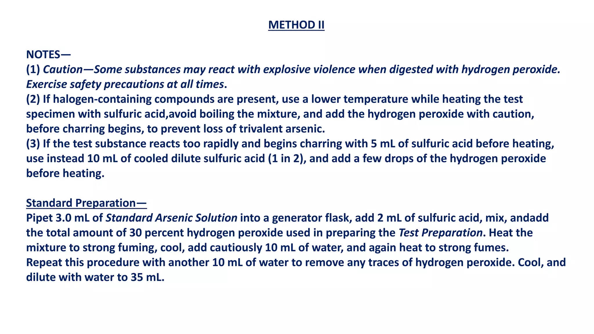 Limit Test Arsenic USP | PDF