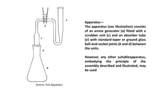 Limit Test Arsenic USP | PPT