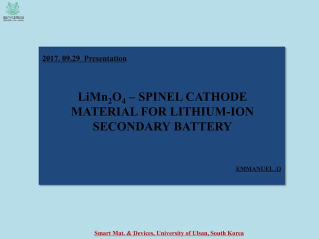 Li mn2o4 spinel cathode material for lithium-ion secondary battery by ...
