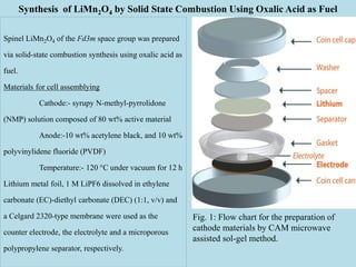 Li mn2o4 spinel cathode material for lithium-ion secondary battery by emmanuel, university of ...