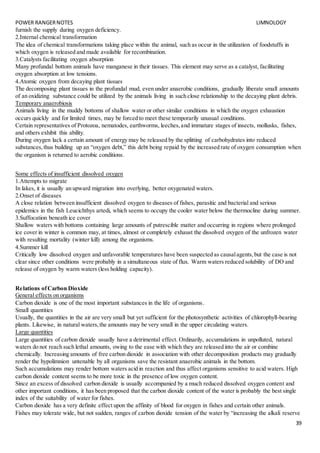 Limnology 2nd sem (full sylabus) | DOCX