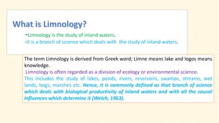 Limnology | PPTX