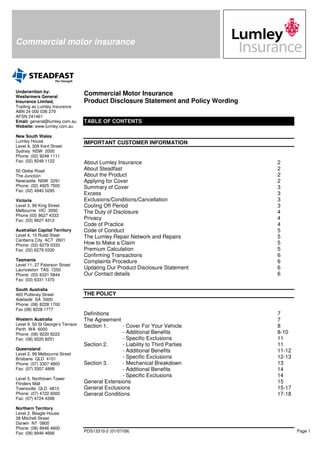 Limousine Insurance, PDS Policy Wording, Lumley | PDF