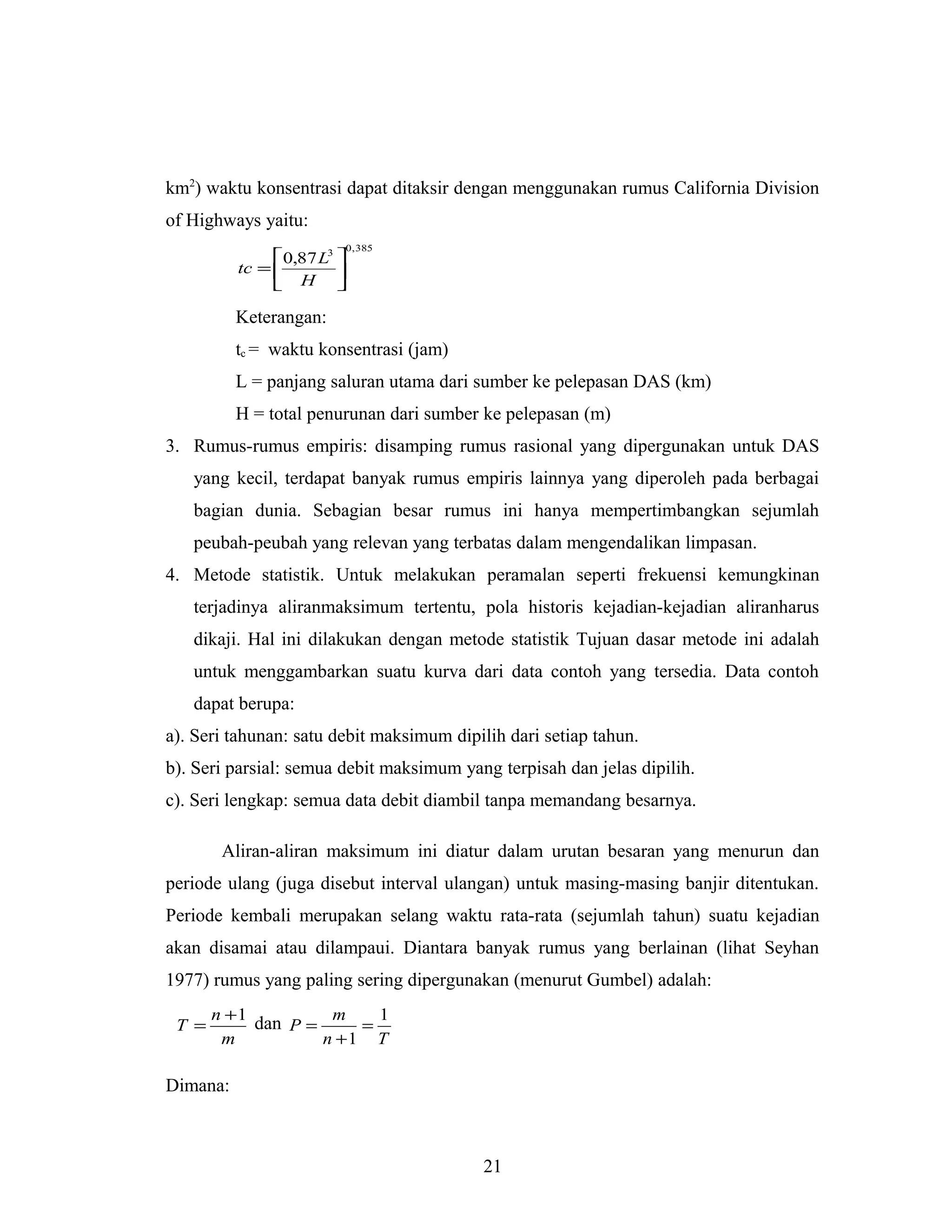 Materi Aliran/Limpasan Permukaan Mata Kuliah Hidrologi | DOC