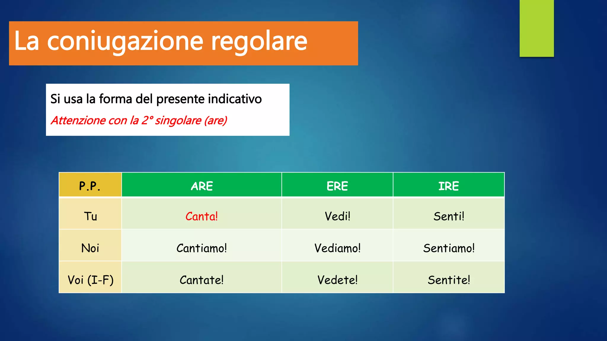 L’imperativo italiano | PPTX
