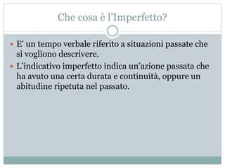 L’imperfetto | PPTX