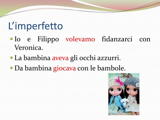 L’imperfetto vs passato prossimo | PPTX