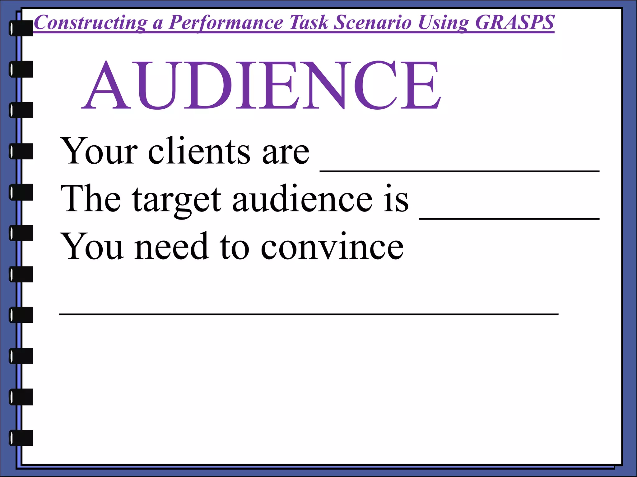 GRASP PERFORMANCE ASSESSMENT | PPTX