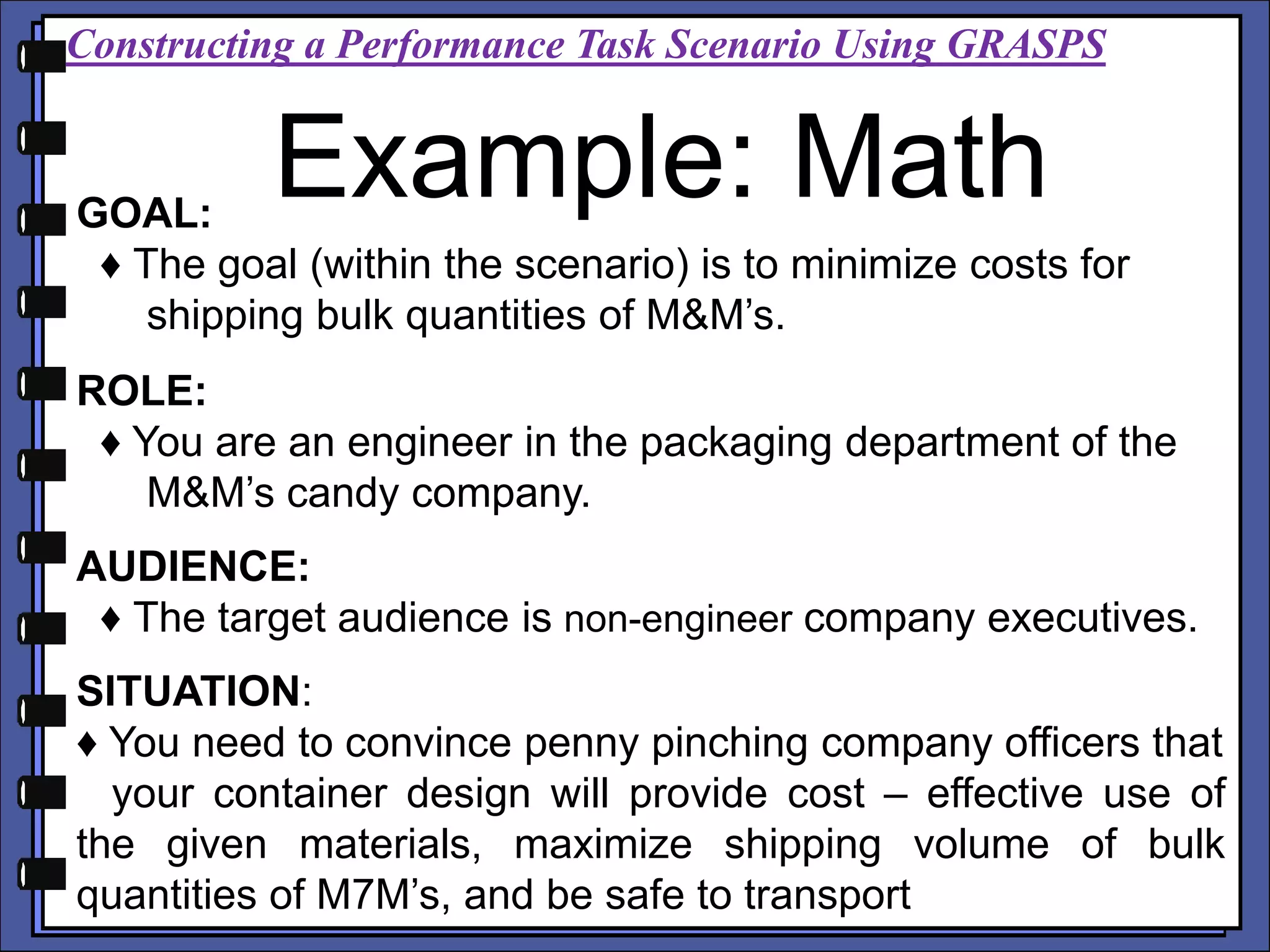 GRASP PERFORMANCE ASSESSMENT | PPTX