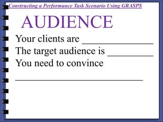 GRASP PERFORMANCE ASSESSMENT | PPTX