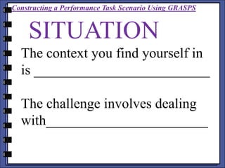 GRASP PERFORMANCE ASSESSMENT | PPTX