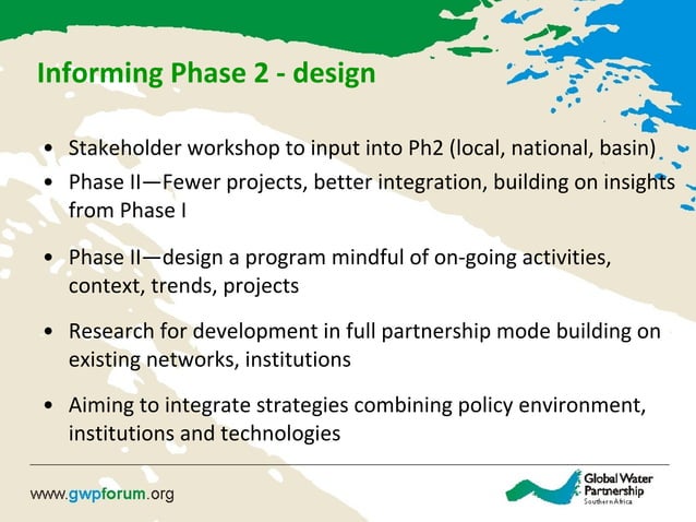 Limpopo Experience in Water and Food-Towards Research-Policy linkages ...