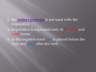 L'impératif | PPTX
